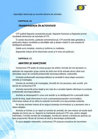 Cod de conduita etica ctp | PDF