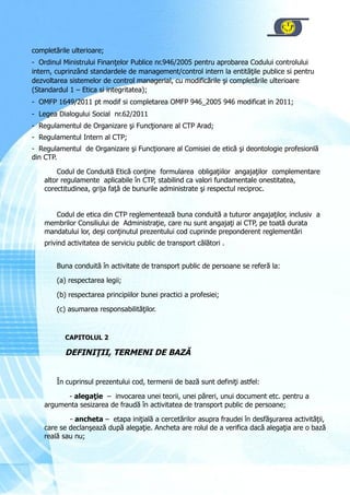 Cod de conduita etica ctp | PDF