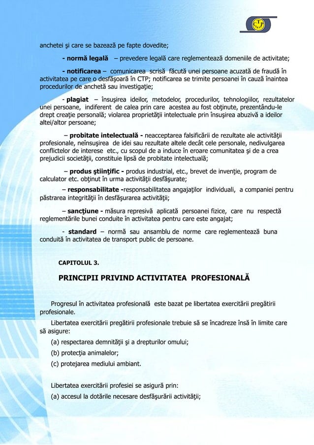 Cod de conduita etica ctp | PDF