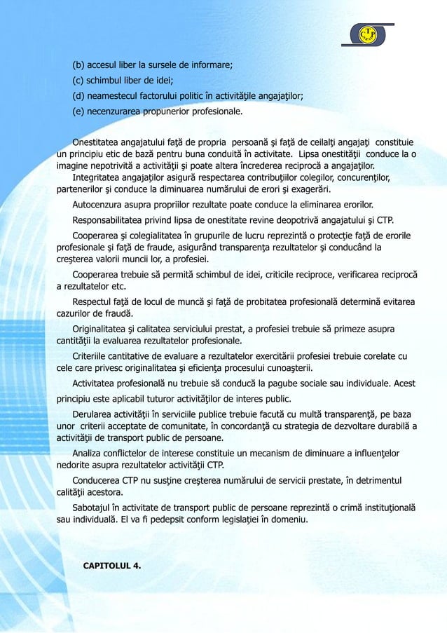 Cod de conduita etica ctp | PDF