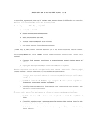 Cod deontologic | DOC