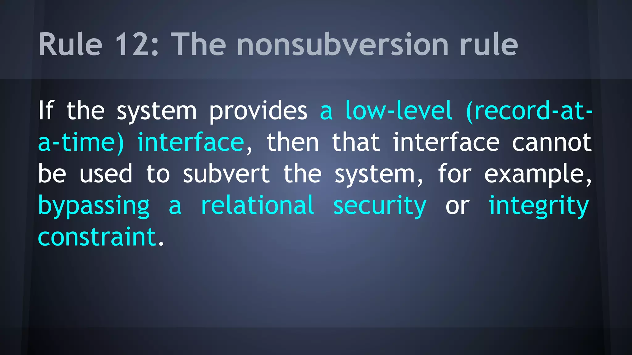 Codd's 12 rules | PDF