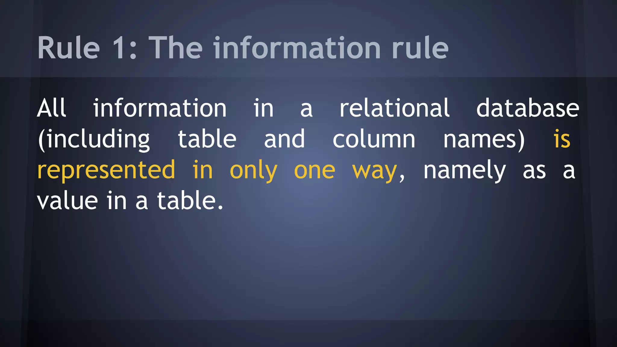 Codd's 12 rules | PDF