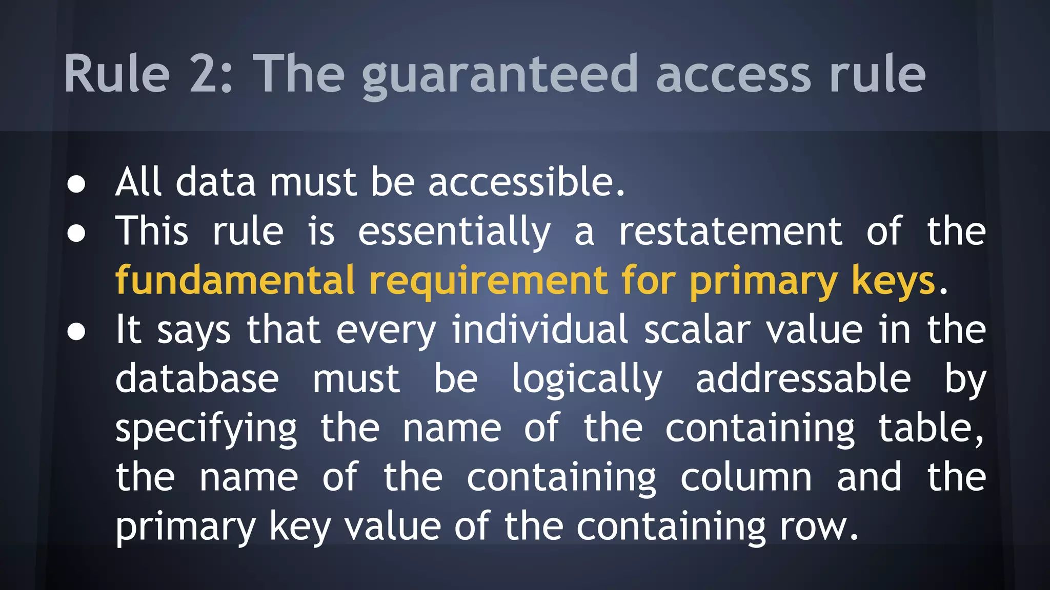 Codd's 12 rules | PDF