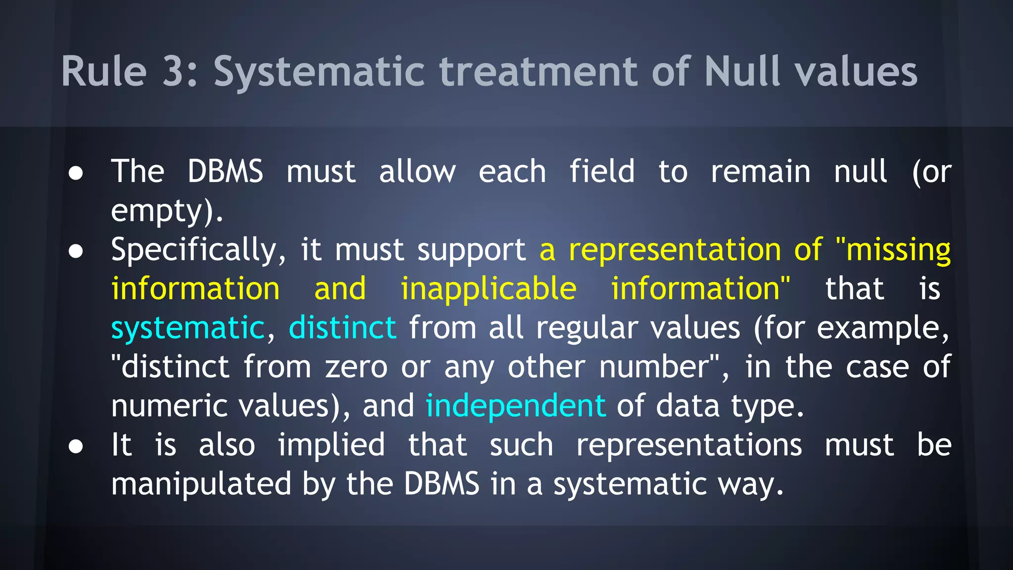 Codd's 12 rules | PDF