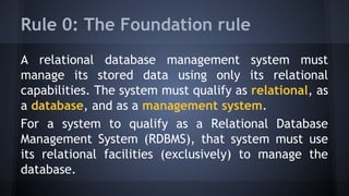 Codd's 12 rules | PDF