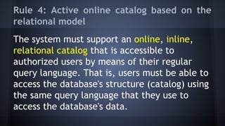 Codd's 12 rules | PDF