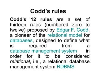 Coddsrules | PPT