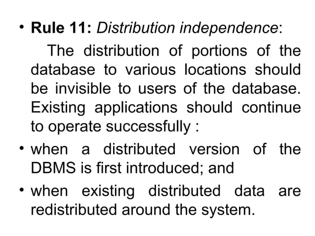 Codd's rules | PPT | Databases | Computer Software and Applications