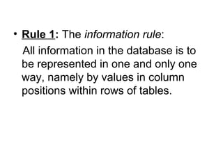 Codd's rules | PPT