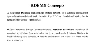 Codds rules & keys | PPTX