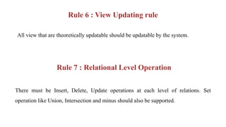 Codds rules & keys | PPTX