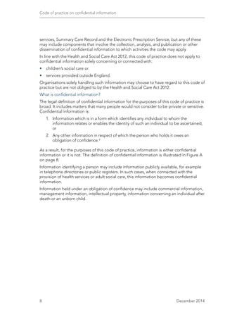 HSCIC 'Code of practice on confidential information' | PDF