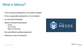 Managing ScaleIO as Software on Mesos - David vonThenen - Dell EMC World 2017 | PPT