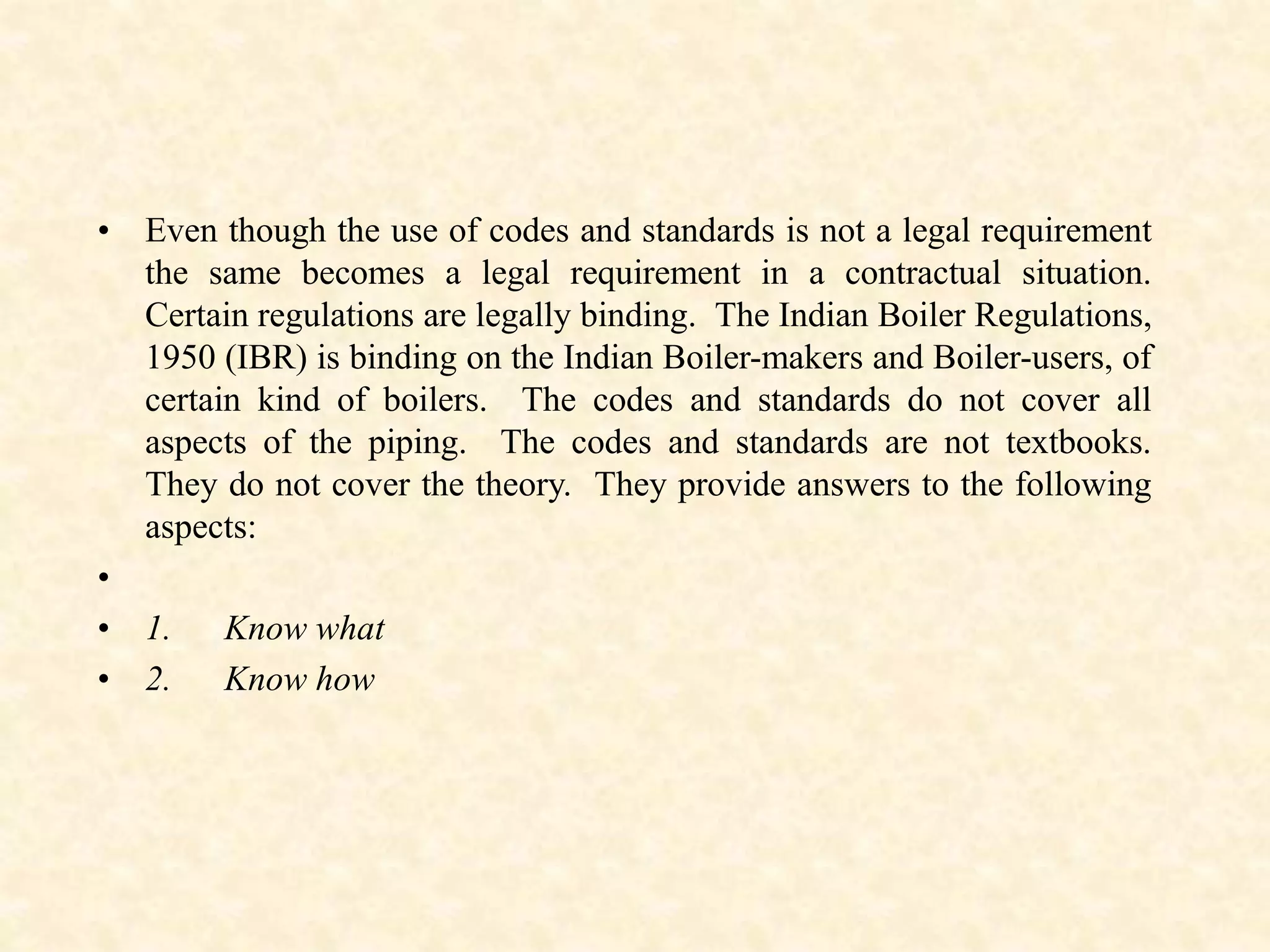 Piping Code & Standards Presentation | PPT