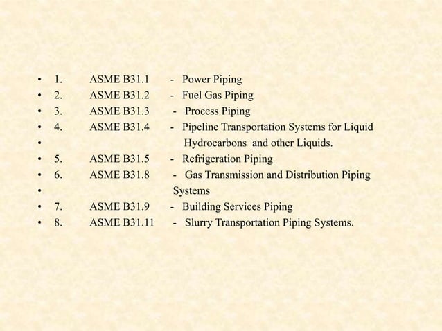 Piping Code & Standards Presentation | PPT