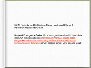 Panduan Codeblue - RSSA & FKUB | PDF