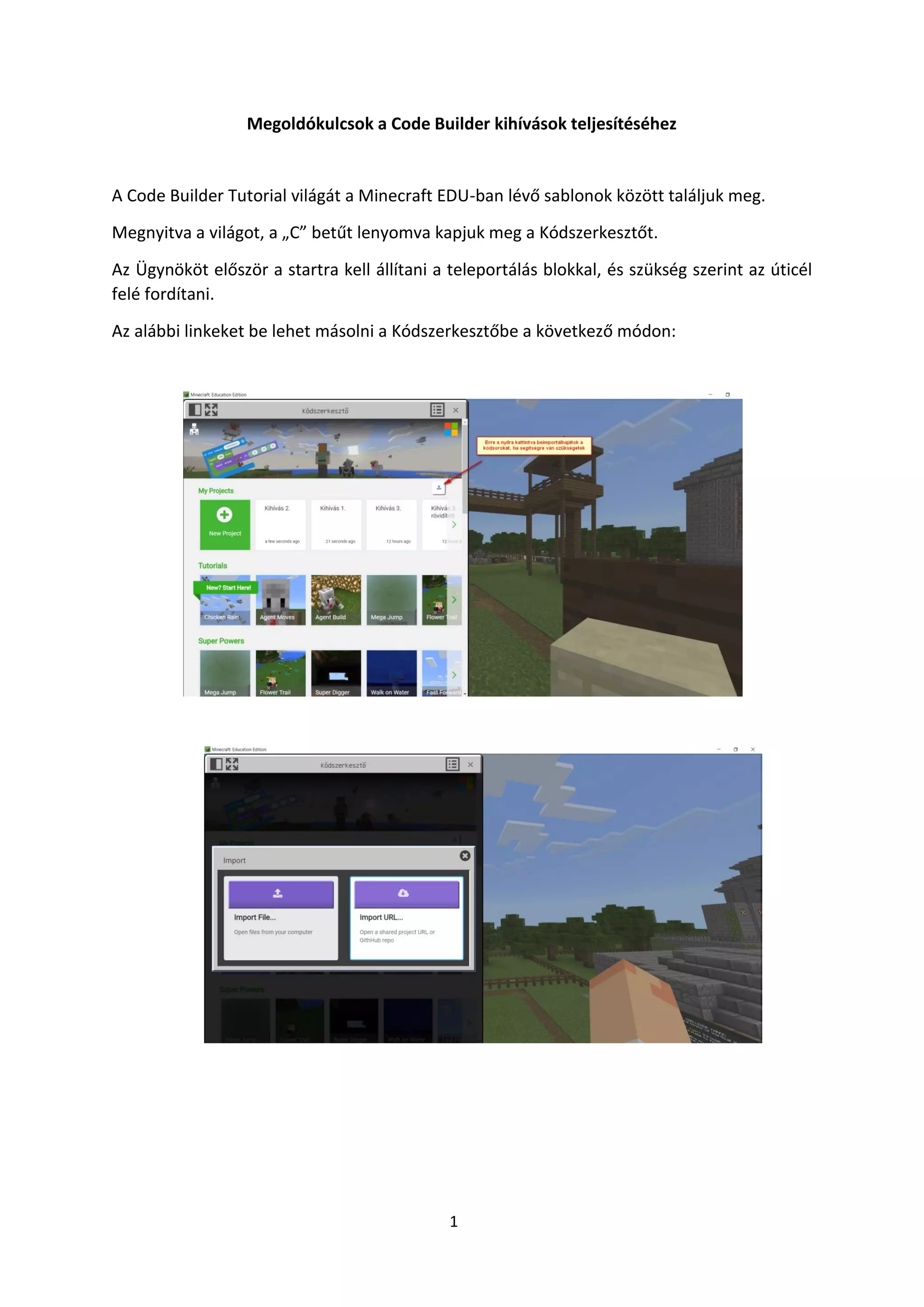 Code builder-kihivasok | PDF