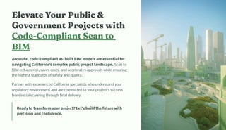 Code-Compliant As-Built BIM Deliverables for California Public and ...