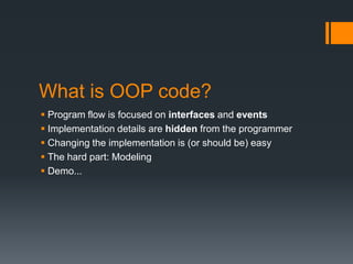 Code: from Procedural to Object Oriented | PPTX