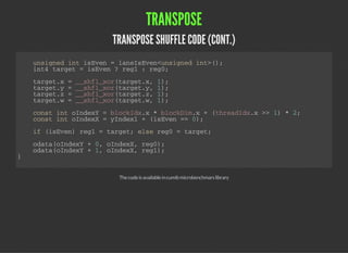 Code GPU with CUDA - Applying optimization techniques | PPT