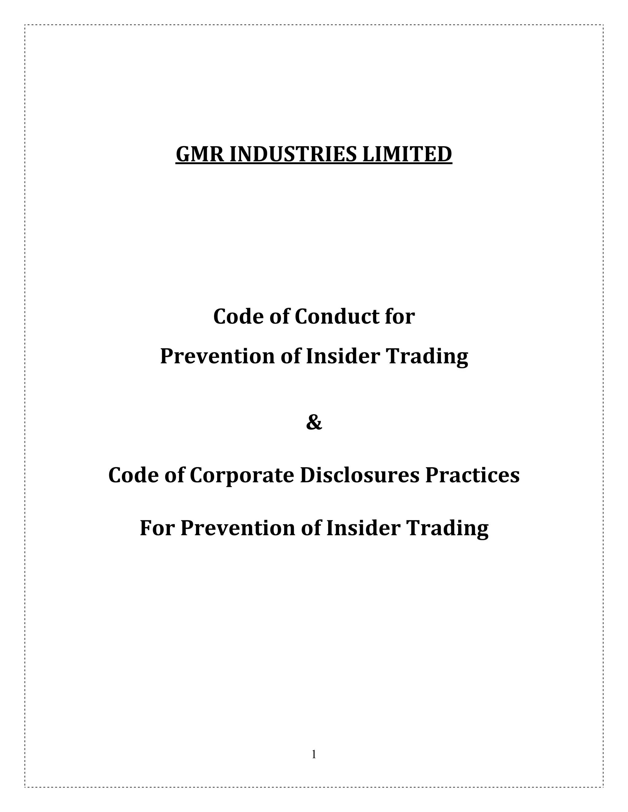 Code of-conduct-insider-trading | PDF