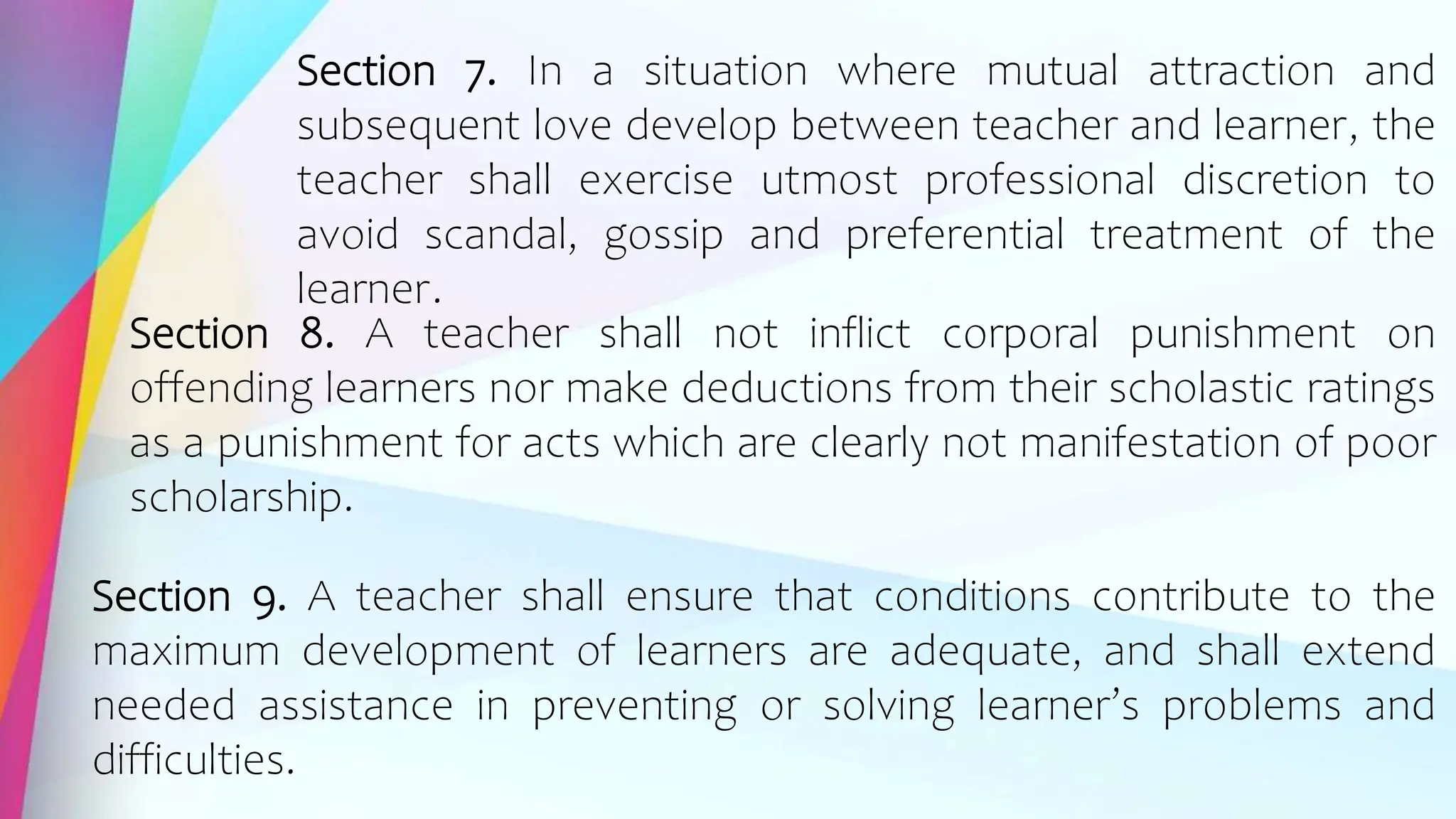 CODE-OF-ETHICS for Professional Teachers | PPTX
