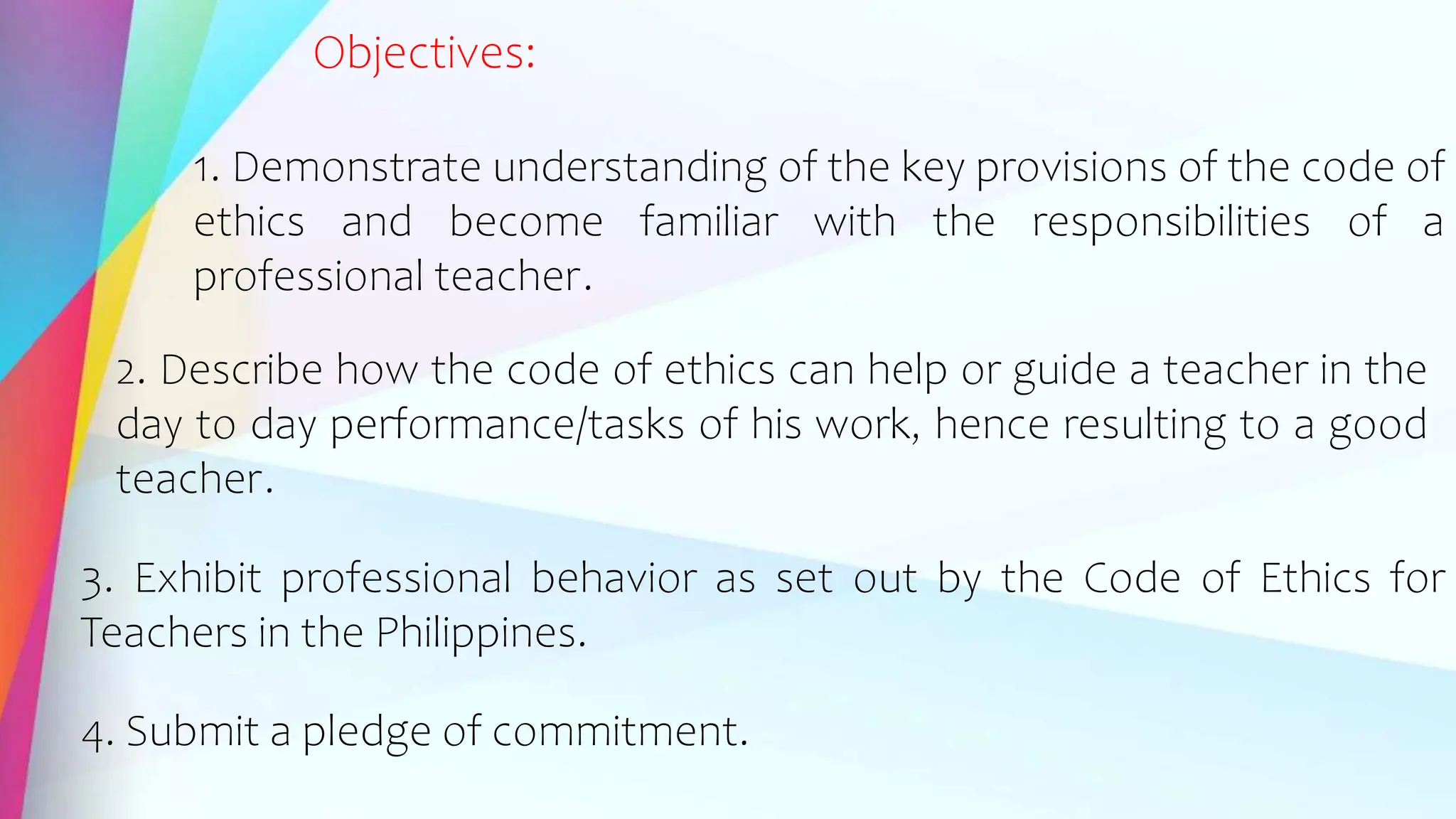 CODE-OF-ETHICS for Professional Teachers | PPTX | Professional School ...
