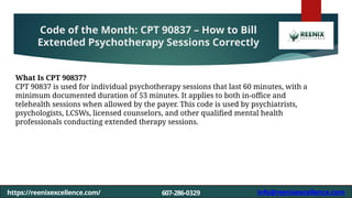 Code of the Month: CPT 90837 – How to Bill Extended Psychotherapy ...