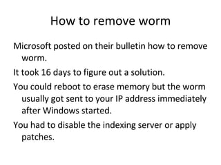 Code Red Worm | PPT | Computing | Technology & Computing