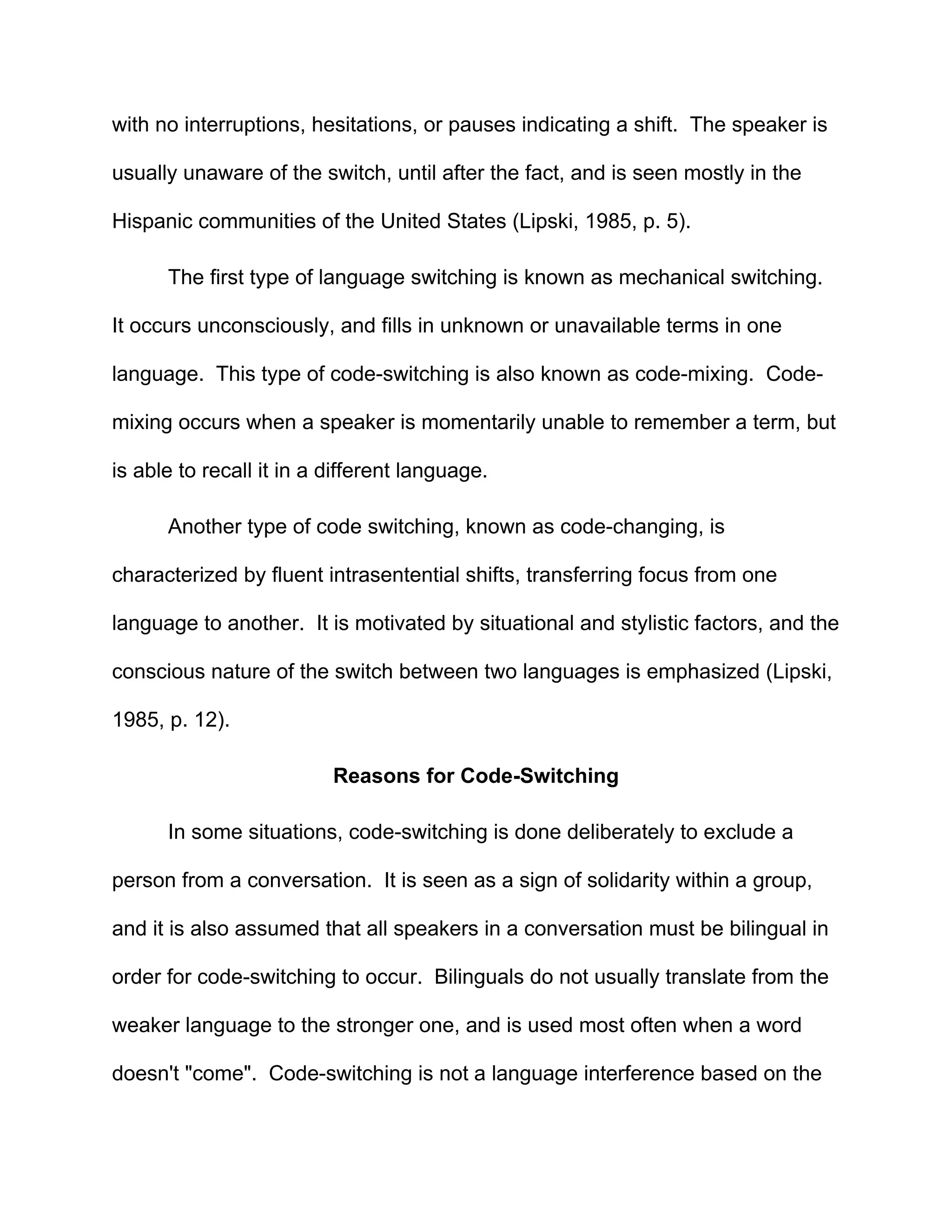 Code switching | PDF