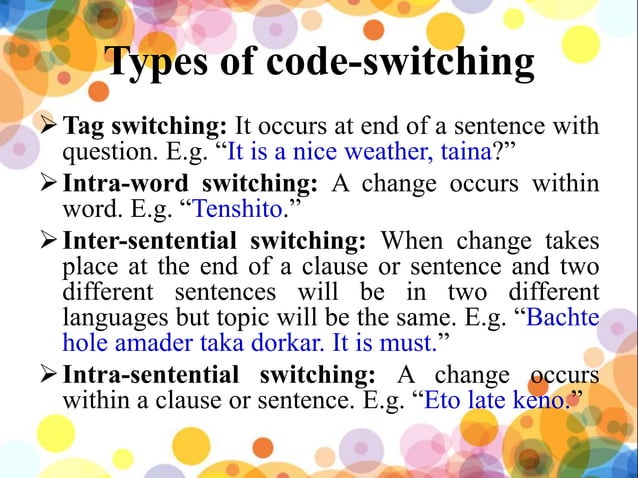 Presentation on Code Switching | PPTX