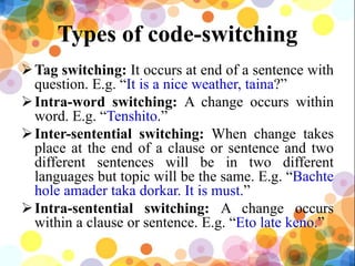 Presentation on Code Switching | PPT