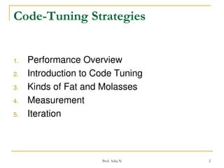 Code tuning strategies | PPT