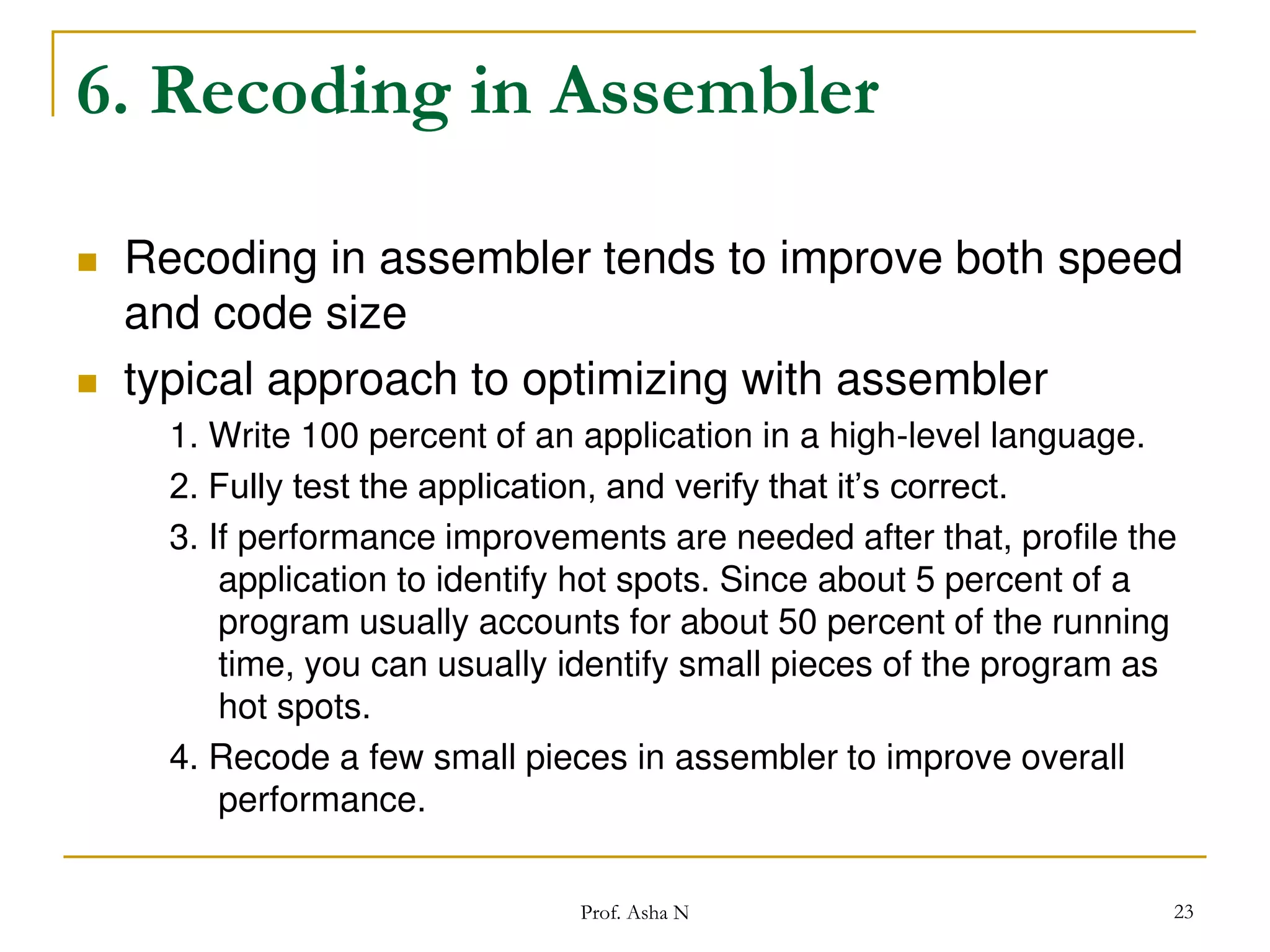 Code tuning techniques | PDF | Programming Languages | Computing Code tuning techniques | PDF | Programming Languages | Computing