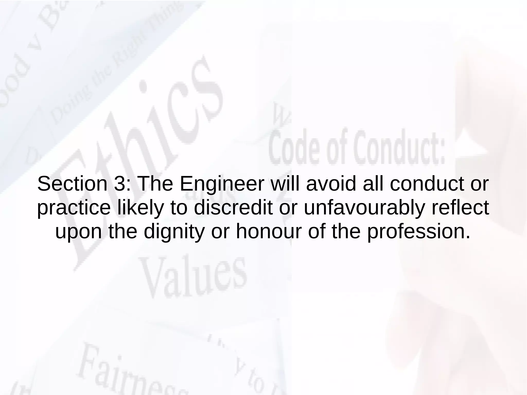 Code of Ethics & Code of Conduct as a Profesional Engineer | ODP