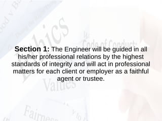 Code of Ethics & Code of Conduct as a Profesional Engineer | ODP