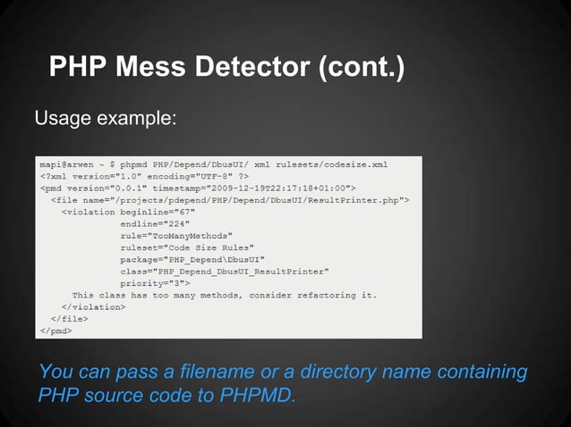 Code analysis tools (for PHP) | PPT