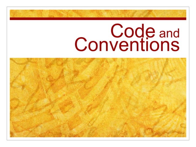 Code and convention | PPTX