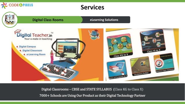 eLearning Company in Hyderabad | Code and Pixels Interactive Technologies | PPT