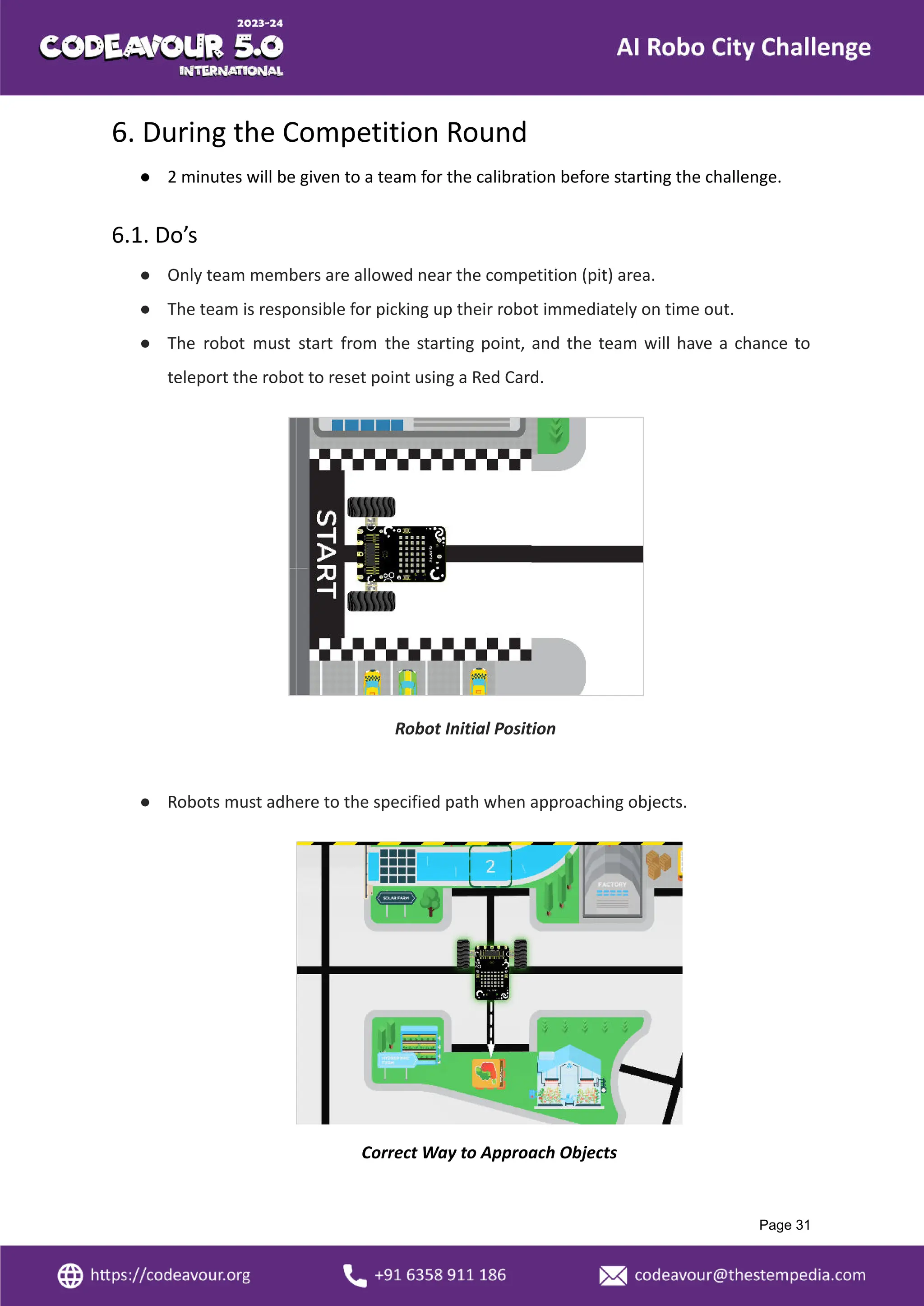 Codeavour 5.0 Track 2 AI Robo City Challenge Rules and Guidelines | PDF