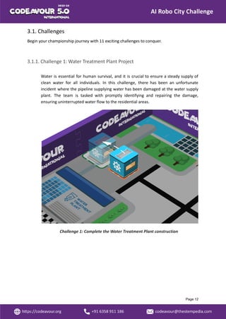 Codeavour 5.0 Track 2 AI Robo City Challenge Rules and Guidelines | PDF
