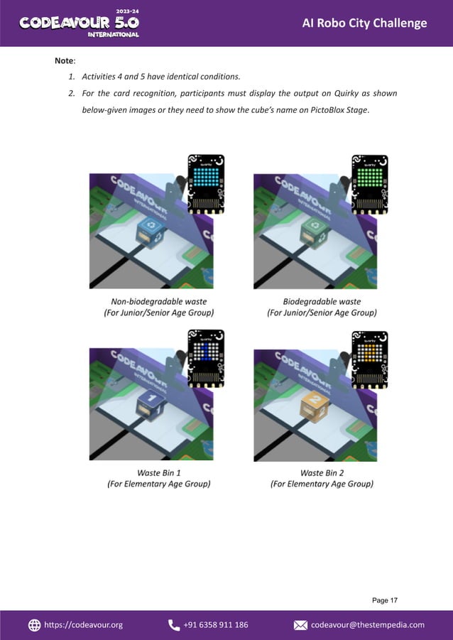 Codeavour 5.0 Track 2 AI Robo City Challenge Rules and Guidelines | PDF | Robotics | Technology ...