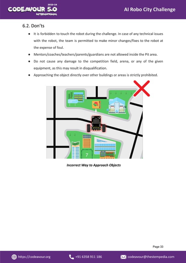 Codeavour 5.0 Track 2 AI Robo City Challenge Rules and Guidelines | PDF | Robotics | Technology ...