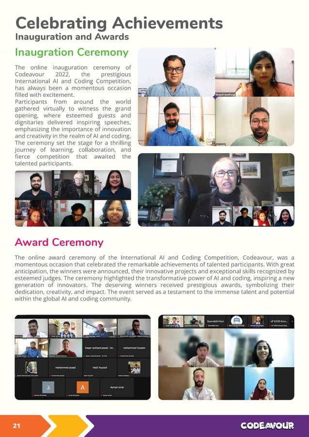 Codeavour 2022 Impact Report- Student AI and Coding Competition | PDF