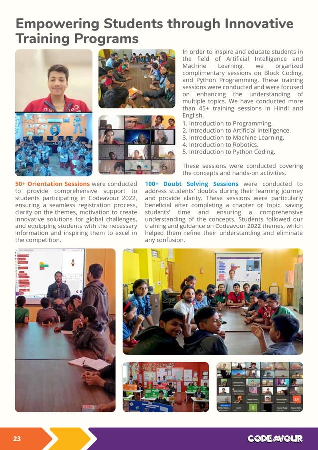 Codeavour 2022 Impact Report- Student AI and Coding Competition | PDF