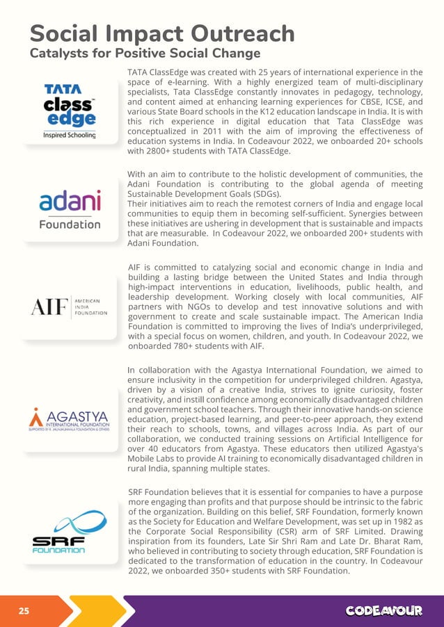 Codeavour 2022 Impact Report- Student AI and Coding Competition | PDF