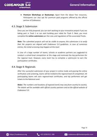 Codeavour 5.0 International - AI, Coding, and Robotics Competition for School Student General ...