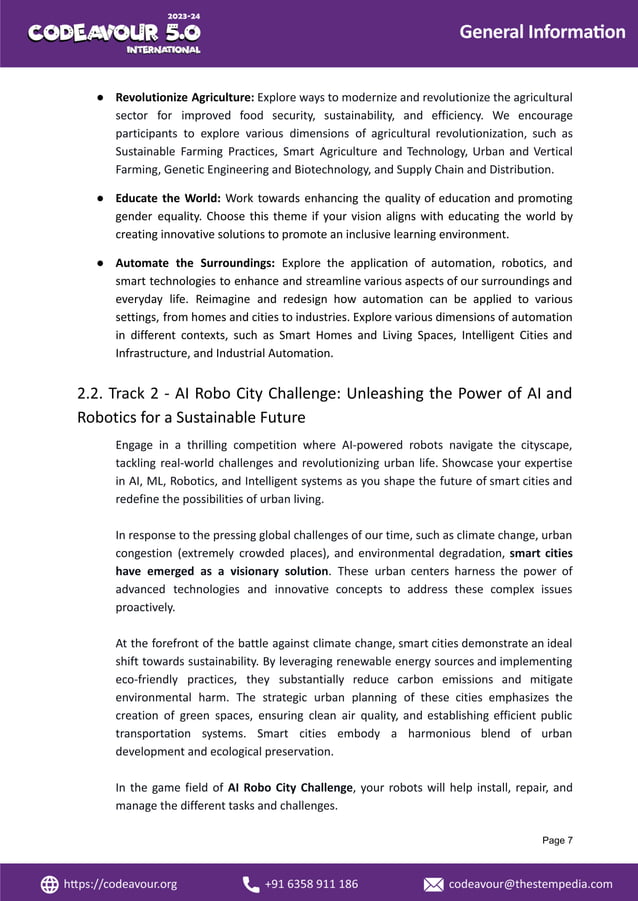 Codeavour 5.0 International - AI, Coding, and Robotics Competition for School Student General ...