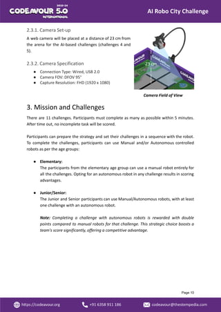 Codeavour 5.0 International Track 2- AI Robo City Challenge Rules and ...
